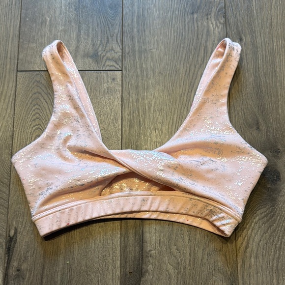 Intimates & Sleepwear | Pink And Silver Glitter Sports Bra | Poshmark